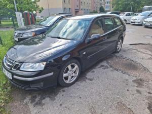 Черный Сааб 9-3 2006 в Каунас, объемом двигателя 1.91 л и пробегом 339 тыс. км за 1500 €, фото  на AUTOMOTO.COM.LV