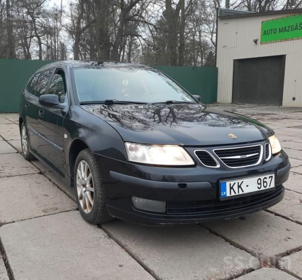 Black Saab 9-3 2007 in Jekabpils, with an engine capacity of 1.90 L and mileage of 395 thousand km for 1550 €, photo 1 on AUTOMOTO.COM.LV