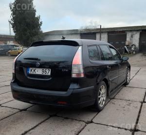 Black Saab 9-3 2007 in Jekabpils, with an engine capacity of 1.90 L and mileage of 395 thousand km for 1550 €, photo 3 on AUTOMOTO.COM.LV