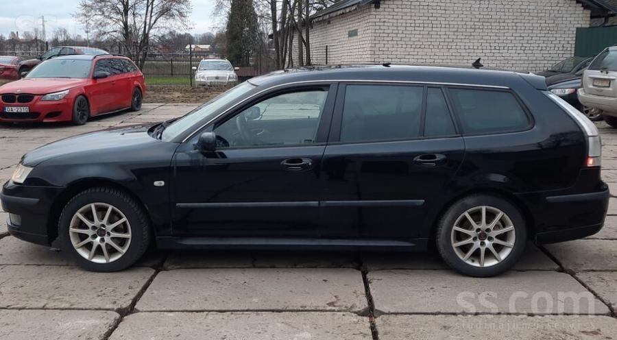 Black Saab 9-3 2007 in Jekabpils, with an engine capacity of 1.90 L and mileage of 395 thousand km for 1550 €, photo 6 on AUTOMOTO.COM.LV