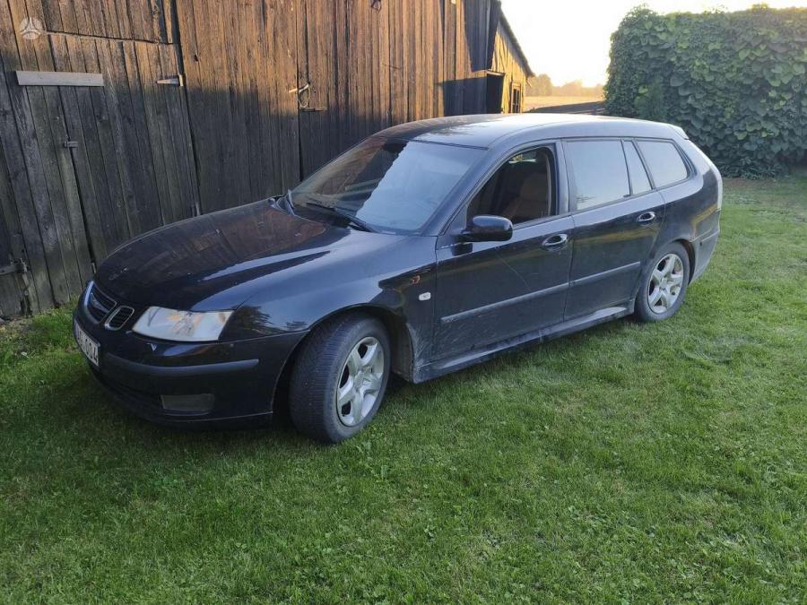 Black Saab 9-3 2007 in Vilkaviskis, with an engine capacity of 1.91 L and mileage of 330 thousand km for 850 €, photo 1 on AUTOMOTO.COM.LV
