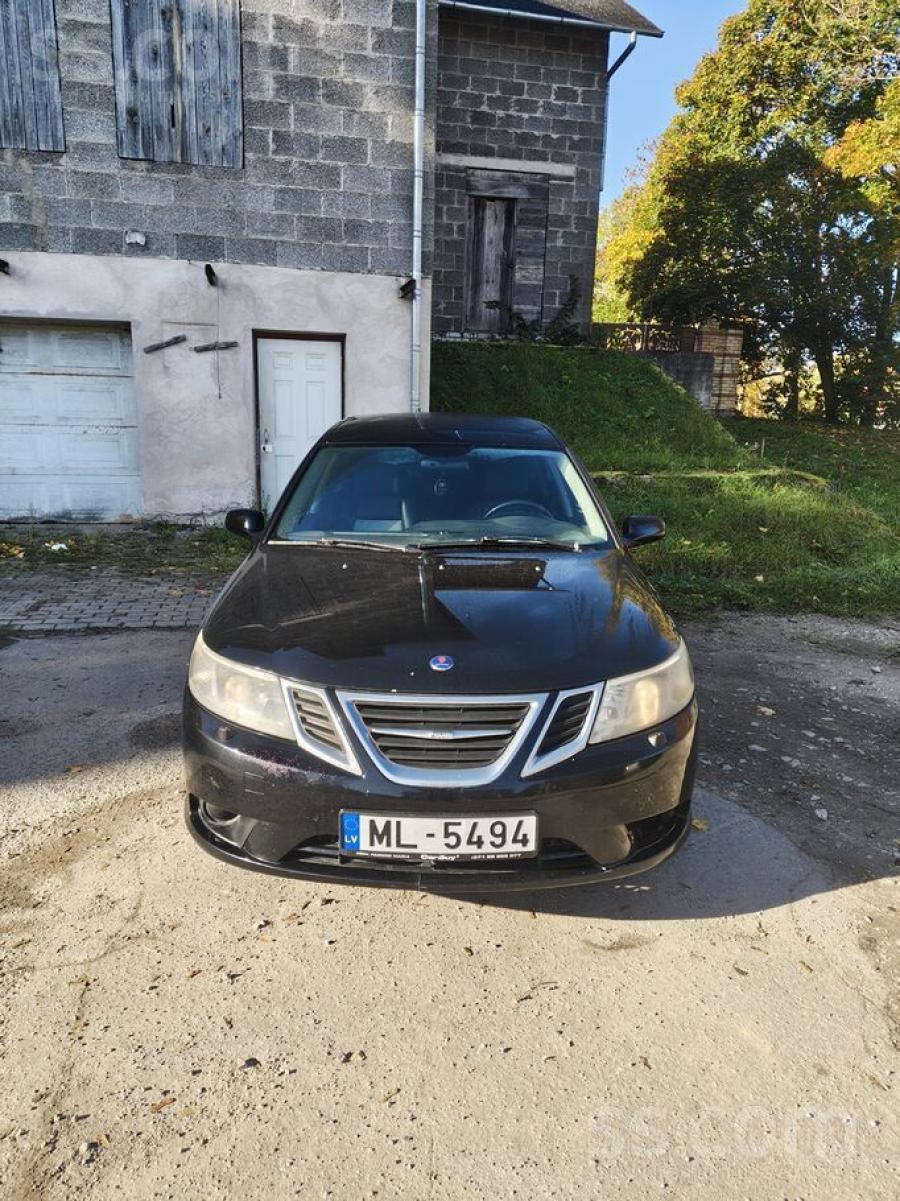 Black Saab 9-3 2007 in Dobele, with an engine capacity of 1.90 L and mileage of 328 thousand km for 2000 €, photo 1 on AUTOMOTO.COM.LV