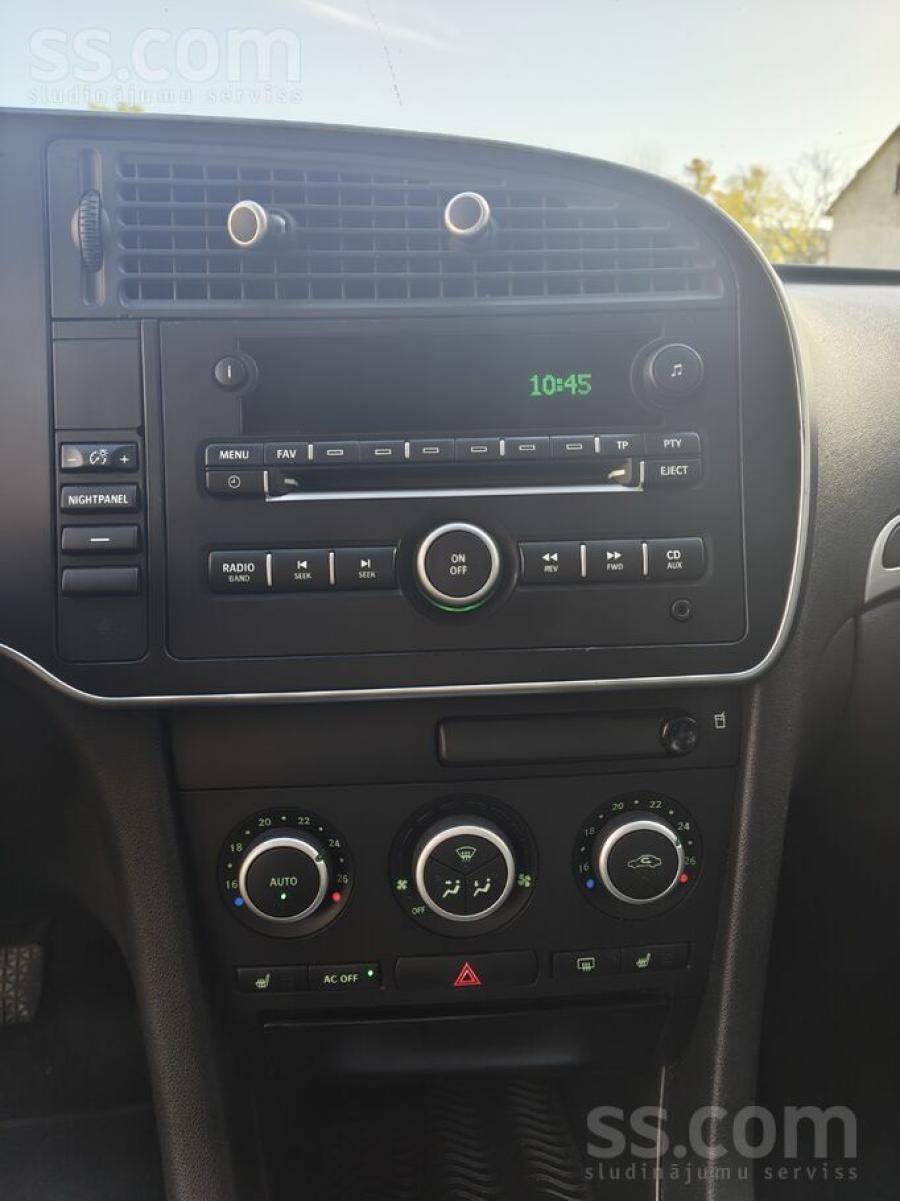 Black Saab 9-3 2007 in Dobele, with an engine capacity of 1.90 L and mileage of 328 thousand km for 2000 €, photo 11 on AUTOMOTO.COM.LV