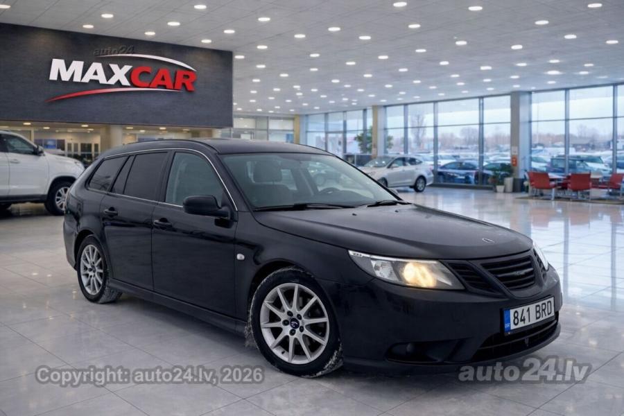 Black Saab 9-3 2008 in Tallinn, with an engine capacity of 1.90 L and mileage of 356 thousand km for 1399 €, photo 1 on AUTOMOTO.COM.LV