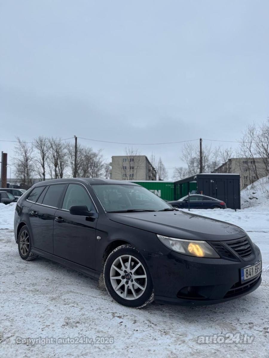 Black Saab 9-3 2008 in Tallinn, with an engine capacity of 1.90 L and mileage of 356 thousand km for 1399 €, photo 6 on AUTOMOTO.COM.LV