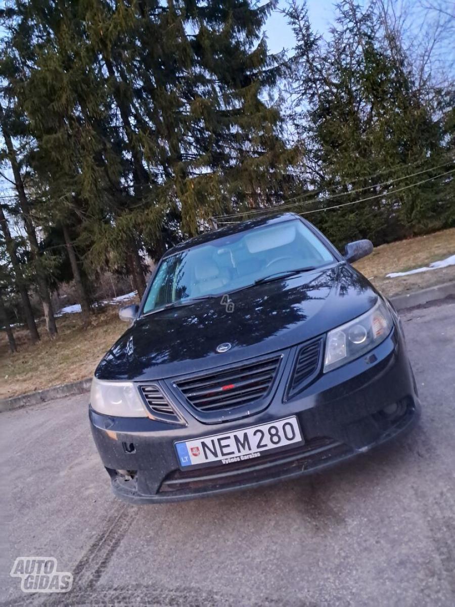Black Saab 9-3 2008 in Alytus, with an engine capacity of 2.00 L and mileage of 400 thousand km for 800 €, photo 1 on AUTOMOTO.COM.LV