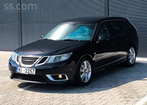 Black Saab 9-3 2008 in Riga, with an engine capacity of 1.90 L and mileage of 430 thousand km for 2500 €, photo 4 on AUTOMOTO.COM.LV