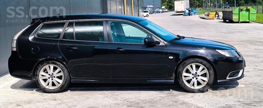 Black Saab 9-3 2008 in Riga, with an engine capacity of 1.90 L and mileage of 430 thousand km for 2500 €, photo 5 on AUTOMOTO.COM.LV