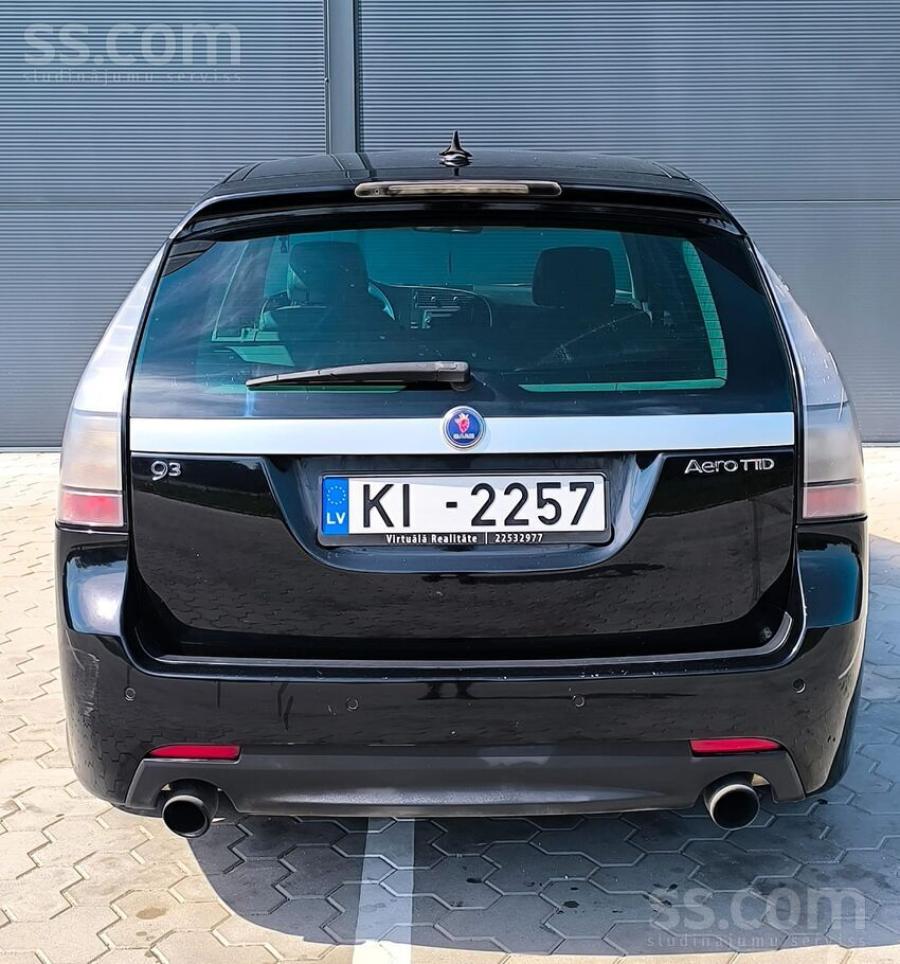 Black Saab 9-3 2008 in Riga, with an engine capacity of 1.90 L and mileage of 430 thousand km for 2500 €, photo 7 on AUTOMOTO.COM.LV