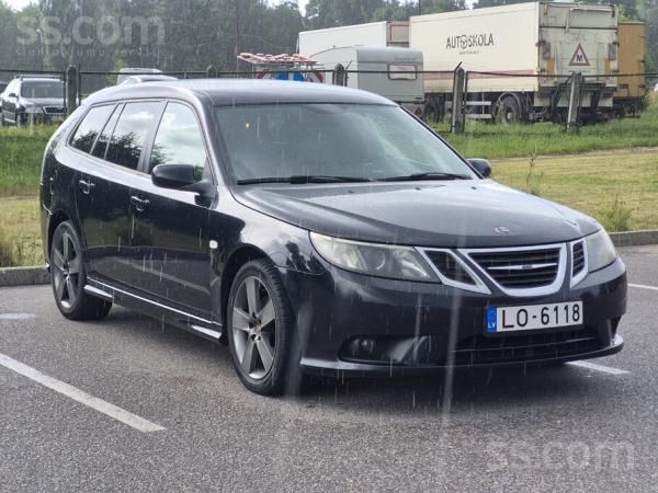 Black Saab 9-3 2008 in Riga, with an engine capacity of 1.90 L and mileage of 390 thousand km for 1800 €, photo 1 on AUTOMOTO.COM.LV