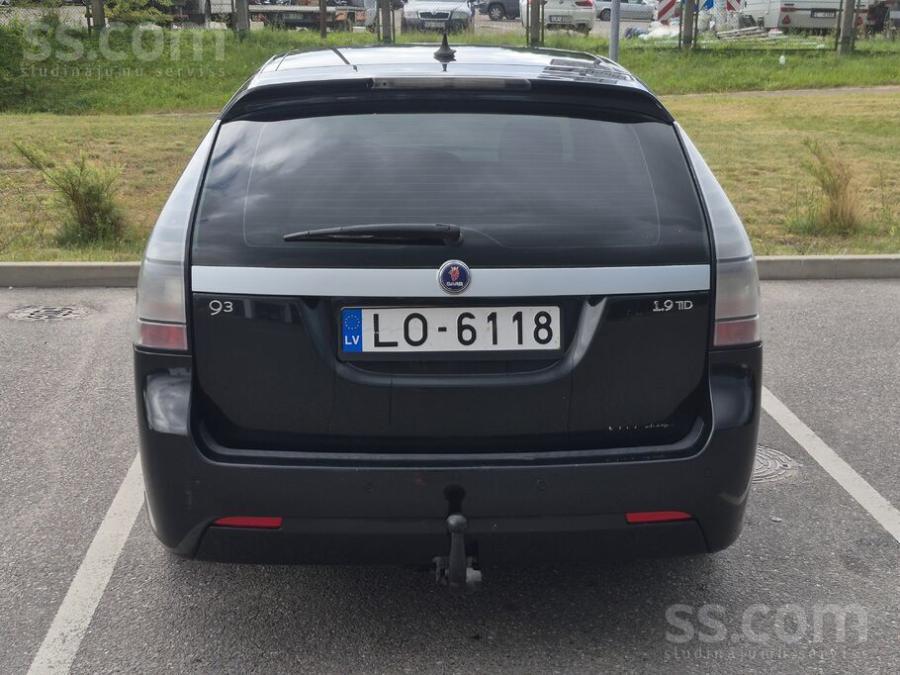 Melns Saab 9-3 2008 Rīga, ar dzinēja tilpumu 1.90 L un nobraukumu 390 tūkst. km par 1800 €, foto 7 vietnē AUTOMOTO.COM.LV