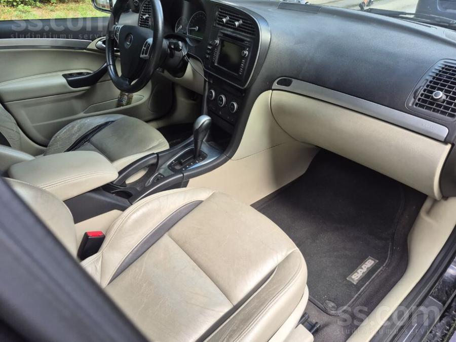 Melns Saab 9-3 2008 Rīga, ar dzinēja tilpumu 1.90 L un nobraukumu 390 tūkst. km par 1800 €, foto 15 vietnē AUTOMOTO.COM.LV