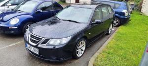 Черный Сааб 9-3 2008 в Алитус, объемом двигателя 1.90 л и пробегом 329 тыс. км за 1200 €, фото  на AUTOMOTO.COM.LV