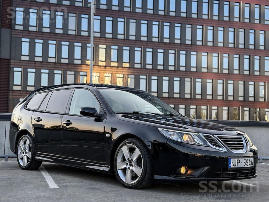 Черный Сааб 9-3 2008 в Рига, объемом двигателя 1.90 л и пробегом 363 тыс. км за 2500 €, фото 8 на AUTOMOTO.COM.LV