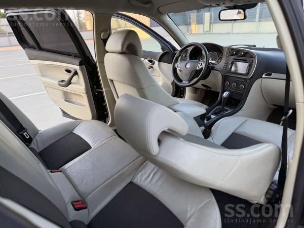 Black Saab 9-3 2008 in Riga, with an engine capacity of 1.90 L and mileage of 363 thousand km for 2500 €, photo 9 on AUTOMOTO.COM.LV