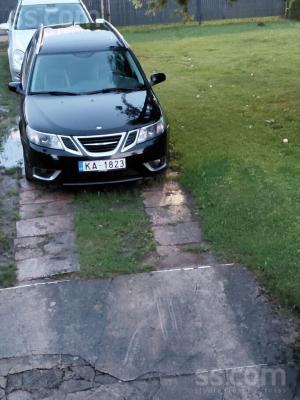 Melns Saab 9-3 2008 Ogre, ar dzinēja tilpumu 1.90 L un nobraukumu 350 tūkst. km par 1950 €, foto  vietnē AUTOMOTO.COM.LV