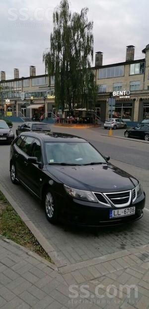 Black Saab 9-3 2008 in Riga, with an engine capacity of 1.90 L and mileage of 215 thousand km for 1450 €, photo  on AUTOMOTO.COM.LV