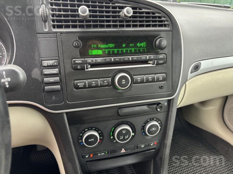Black Saab 9-3 2009 in Riga, with an engine capacity of 1.90 L and mileage of 340 thousand km for 1950 €, photo 12 on AUTOMOTO.COM.LV