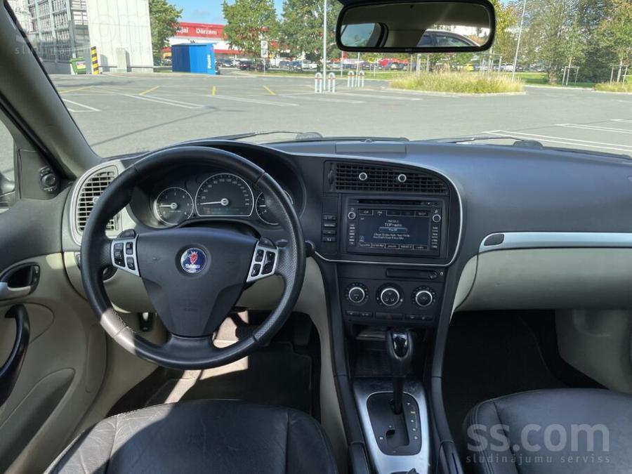 Black Saab 9-3 2009 in Riga, with an engine capacity of 1.90 L and mileage of 417 thousand km for 2750 €, photo 8 on AUTOMOTO.COM.LV