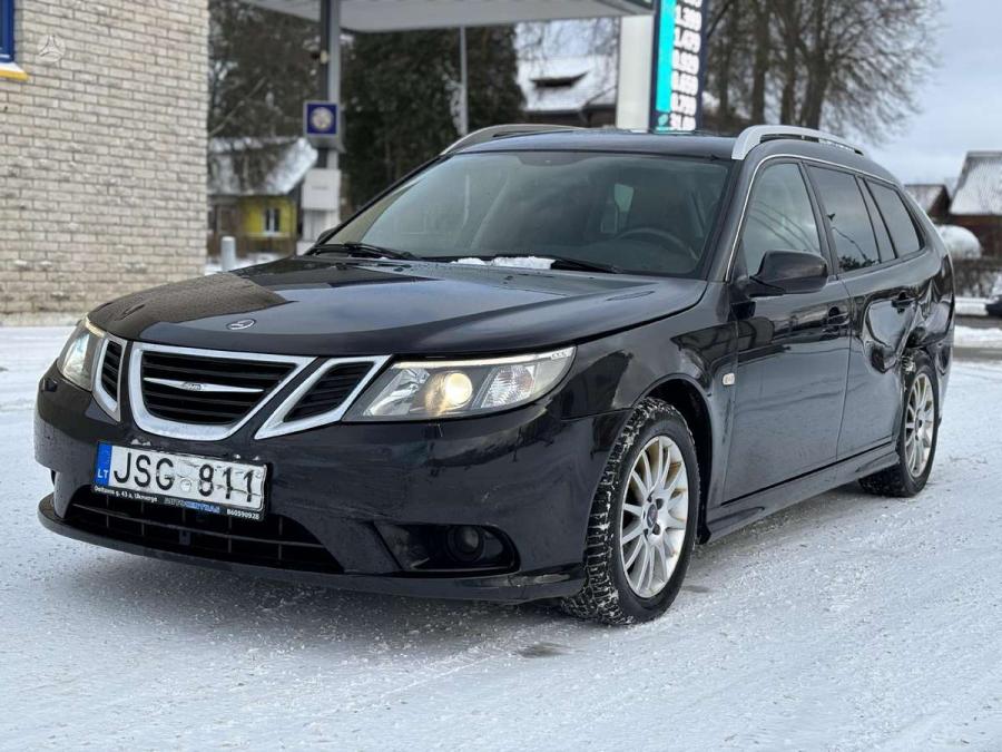 Black Saab 9-3 2010 in Ukmerge, with an engine capacity of 1.91 L and mileage of 360 thousand km for 750 €, photo 3 on AUTOMOTO.COM.LV