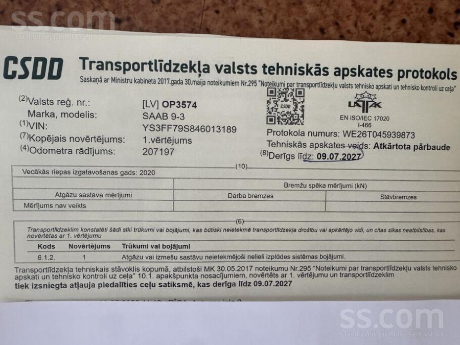 Синий Сааб 9-3 2004 в Рига, объемом двигателя 2.00 л и пробегом 207 тыс. км за 3650 €, фото 20 на AUTOMOTO.COM.LV