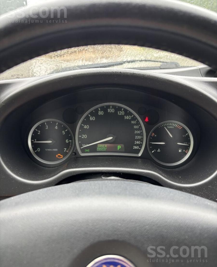 Blue Saab 9-3 2003 in Tukums, with an engine capacity of 2.00 L and mileage of 399 thousand km for 650 €, photo 13 on AUTOMOTO.COM.LV