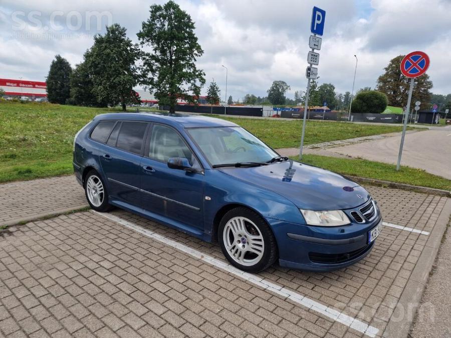 Blue Saab 9-3 2006 in Riga, with an engine capacity of 1.90 L and mileage of 501 thousand km for 700 €, photo 6 on AUTOMOTO.COM.LV
