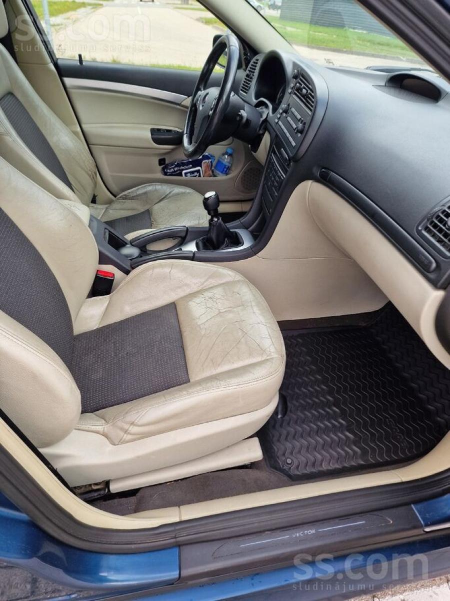 Blue Saab 9-3 2006 in Riga, with an engine capacity of 1.90 L and mileage of 501 thousand km for 700 €, photo 10 on AUTOMOTO.COM.LV