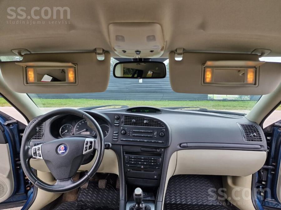 Blue Saab 9-3 2006 in Riga, with an engine capacity of 1.90 L and mileage of 501 thousand km for 700 €, photo 14 on AUTOMOTO.COM.LV