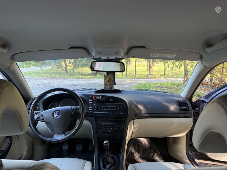 Blue Saab 9-3 2006 in Sirvintos, with an engine capacity of 1.91 L and mileage of 343 thousand km for 800 €, photo 10 on AUTOMOTO.COM.LV