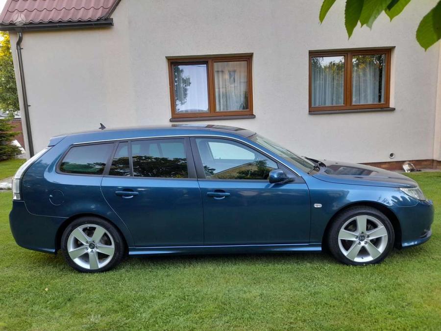 Blue Saab 9-3 2007 in Vilnius, with an engine capacity of 2.00 L and mileage of 182 thousand km for 5000 €, photo 7 on AUTOMOTO.COM.LV