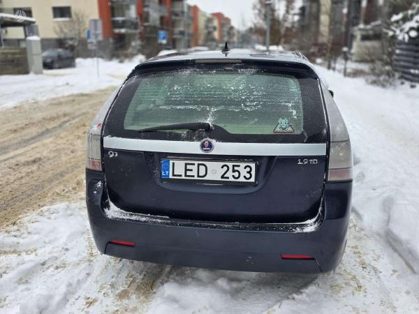 Blue Saab 9-3 2008 in Vilnius, with an engine capacity of 1.91 L and mileage of 267 thousand km for 1700 €, photo 5 on AUTOMOTO.COM.LV