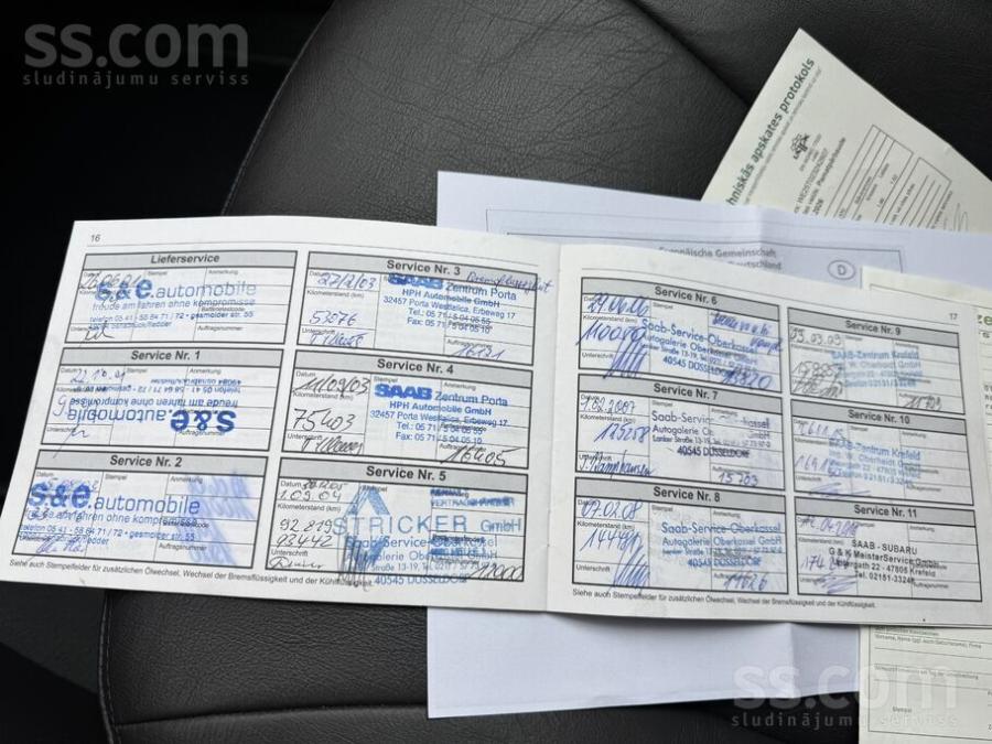 Сааб 9-3 2001 в Талси, объемом двигателя 2.20 л и пробегом 370 тыс. км за 3690 €, фото 21 на AUTOMOTO.COM.LV