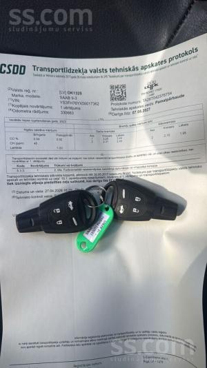 Pelēks Saab 9-3 2005 Talsi, ar dzinēja tilpumu 2.00 L un nobraukumu 330 tūkst. km par 5900 €, foto 20 vietnē AUTOMOTO.COM.LV