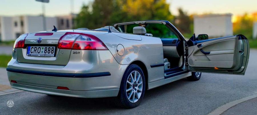 Grey Saab 9-3 2005 in Vilnius, with an engine capacity of 2.00 L and mileage of 159 thousand km for 5500 €, photo 12 on AUTOMOTO.COM.LV