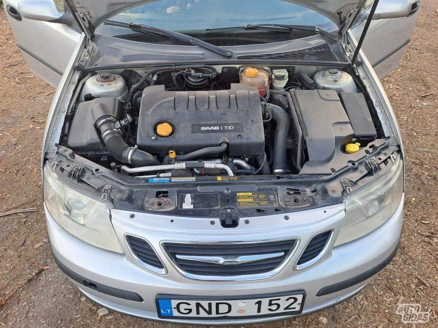 Grey Saab 9-3 2005 in Klaipeda, with an engine capacity of 1.90 L and mileage of 325 thousand km for 600 €, photo 6 on AUTOMOTO.COM.LV