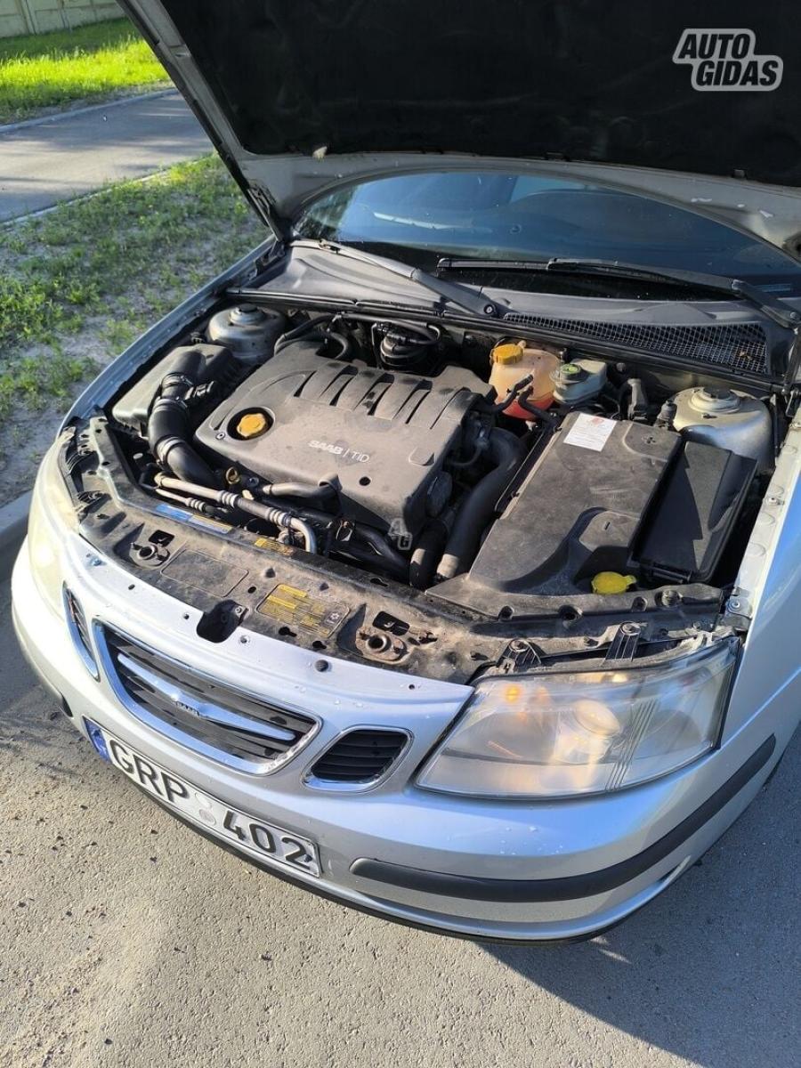 Grey Saab 9-3 2005 in Mazeikiai, with an engine capacity of 1.90 L and mileage of 284 thousand km for 800 €, photo 13 on AUTOMOTO.COM.LV