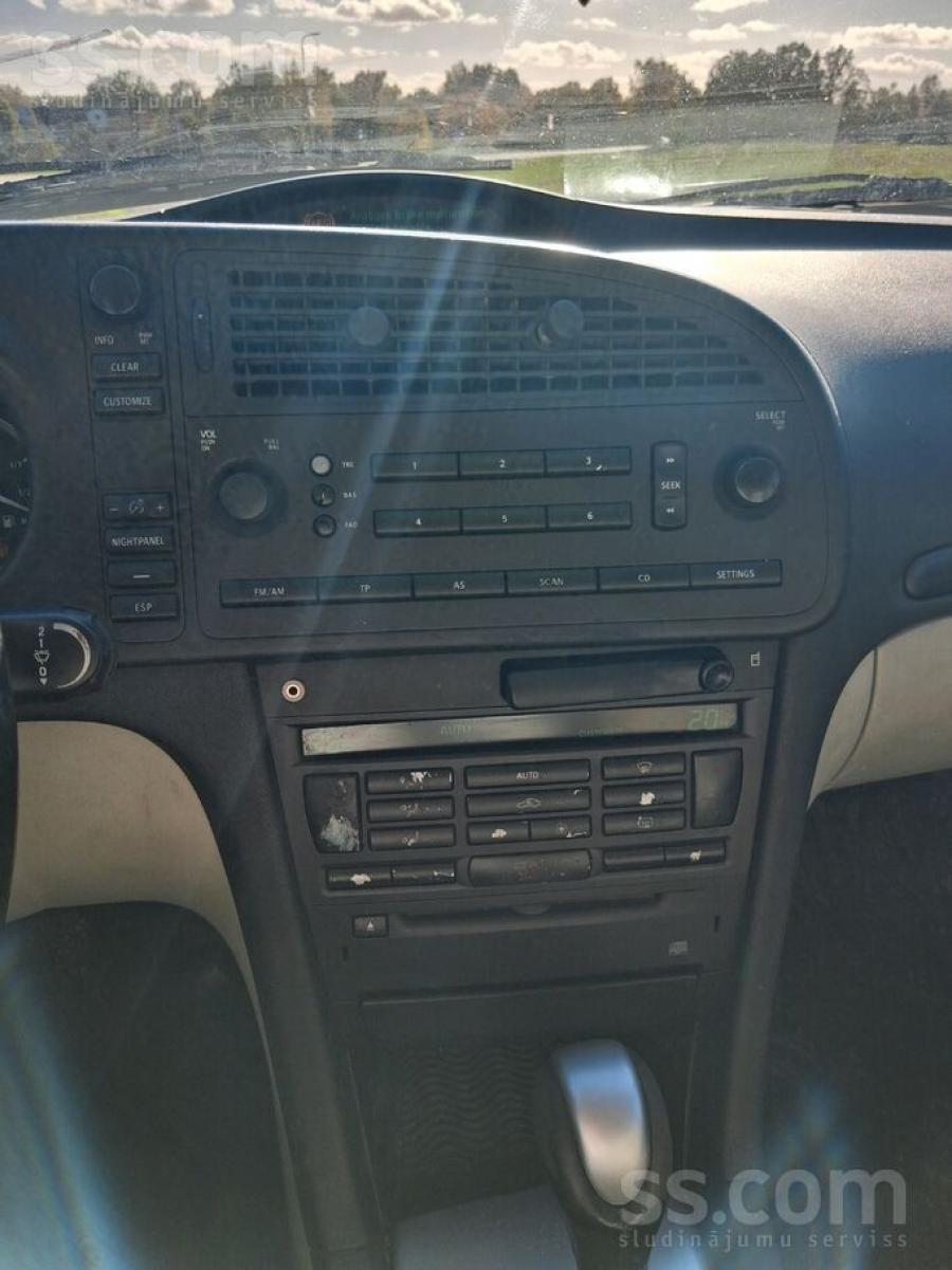 Grey Saab 9-3 2006 in Dobele, with an engine capacity of 1.90 L and mileage of 388 thousand km for 850 €, photo 6 on AUTOMOTO.COM.LV