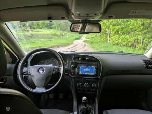Grey Saab 9-3 2007 in Vilnius, with an engine capacity of 2.00 L and mileage of 350 thousand km for 600 €, photo 8 on AUTOMOTO.COM.LV
