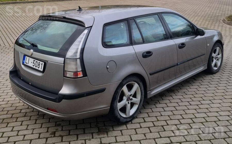 Pelēks Saab 9-3 2006 Rīga, ar dzinēja tilpumu 1.90 L un nobraukumu 349 tūkst. km par 1000 €, foto 7 vietnē AUTOMOTO.COM.LV