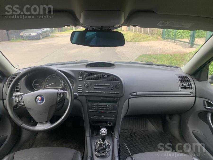 Grey Saab 9-3 2006 in Riga, with an engine capacity of 1.90 L and mileage of 377 thousand km for 500 €, photo 13 on AUTOMOTO.COM.LV
