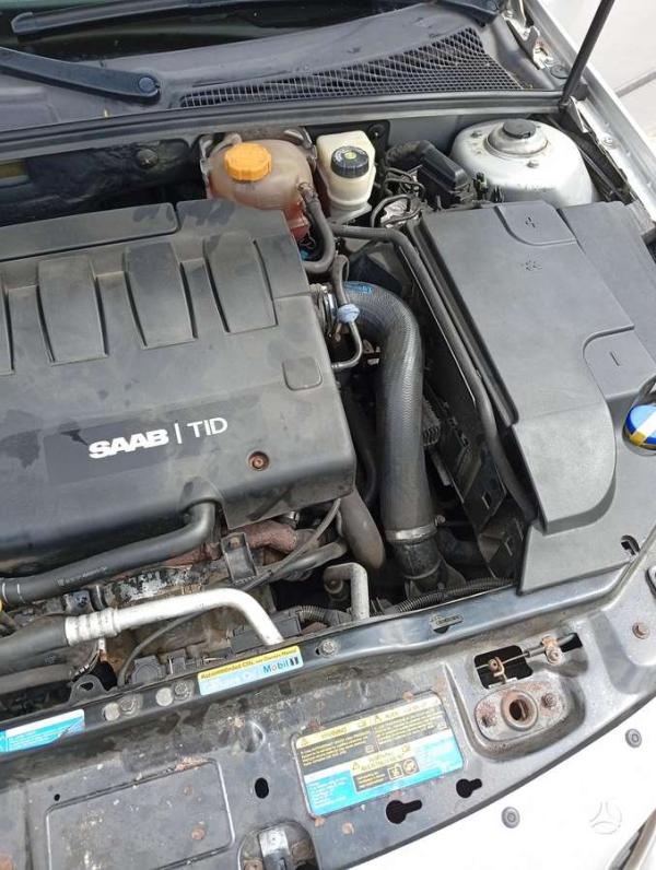 Grey Saab 9-3 2006 in Kaunas, with an engine capacity of 1.91 L and mileage of 448 thousand km for 750 €, photo 9 on AUTOMOTO.COM.LV