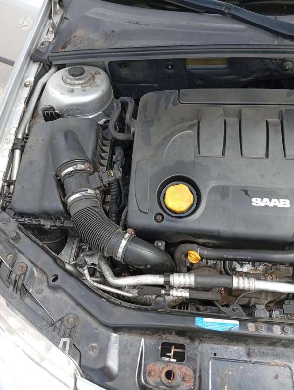 Grey Saab 9-3 2006 in Kaunas, with an engine capacity of 1.91 L and mileage of 448 thousand km for 750 €, photo 10 on AUTOMOTO.COM.LV
