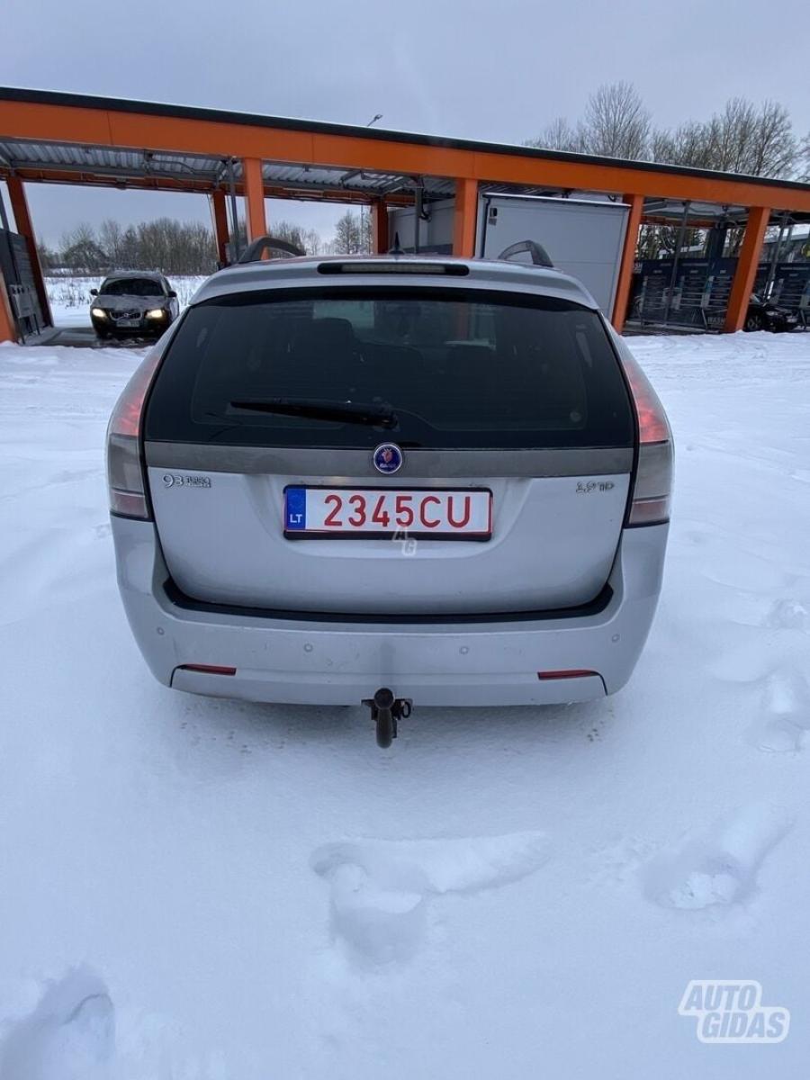 Grey Saab 9-3 2007 in Ukmerge, with an engine capacity of 1.90 L and mileage of 345 thousand km for 1350 €, photo 6 on AUTOMOTO.COM.LV