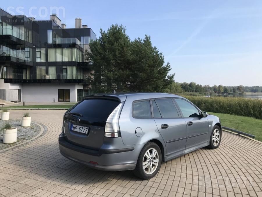 Grey Saab 9-3 2007 in Riga, with an engine capacity of 1.90 L and mileage of 257 thousand km for 2000 €, photo 4 on AUTOMOTO.COM.LV