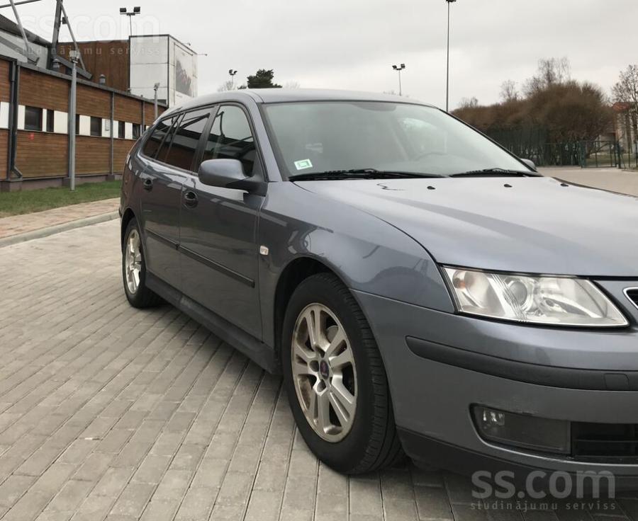 Grey Saab 9-3 2007 in Riga, with an engine capacity of 1.90 L and mileage of 257 thousand km for 2000 €, photo 7 on AUTOMOTO.COM.LV