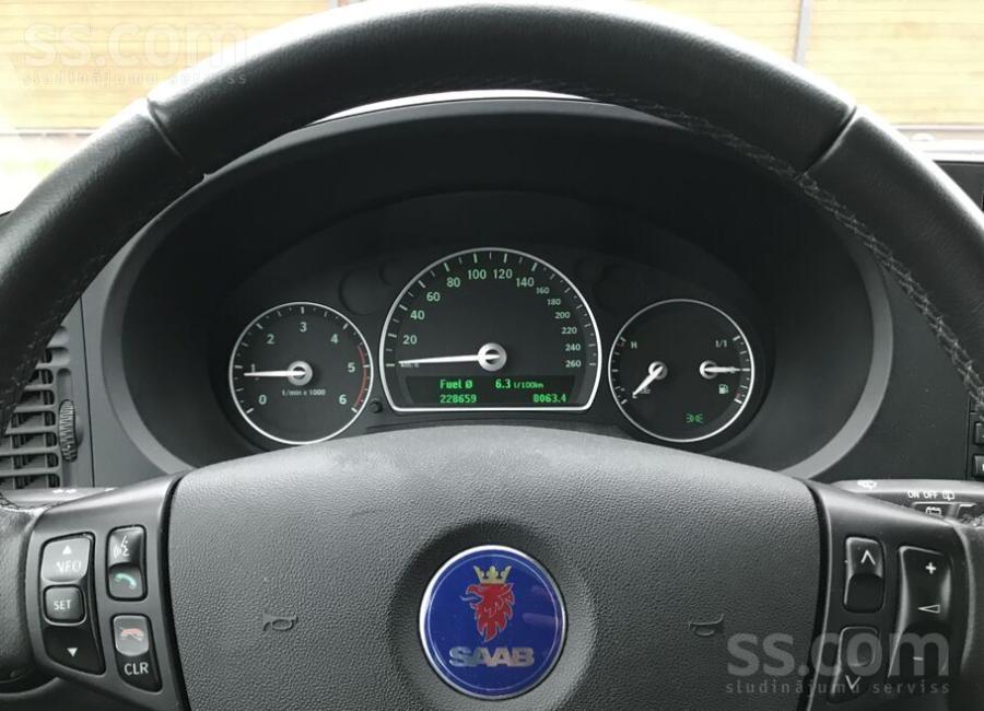 Grey Saab 9-3 2007 in Riga, with an engine capacity of 1.90 L and mileage of 257 thousand km for 2000 €, photo 13 on AUTOMOTO.COM.LV
