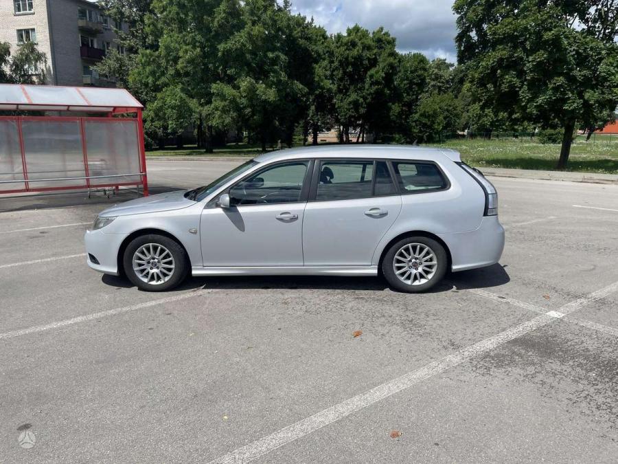 Grey Saab 9-3 2007 in Kaunas, with an engine capacity of 1.91 L and mileage of 300 thousand km for 520 €, photo 4 on AUTOMOTO.COM.LV