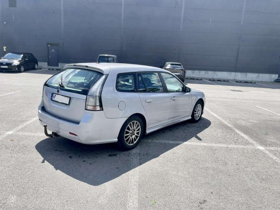 Grey Saab 9-3 2007 in Kaunas, with an engine capacity of 1.91 L and mileage of 300 thousand km for 520 €, photo 8 on AUTOMOTO.COM.LV