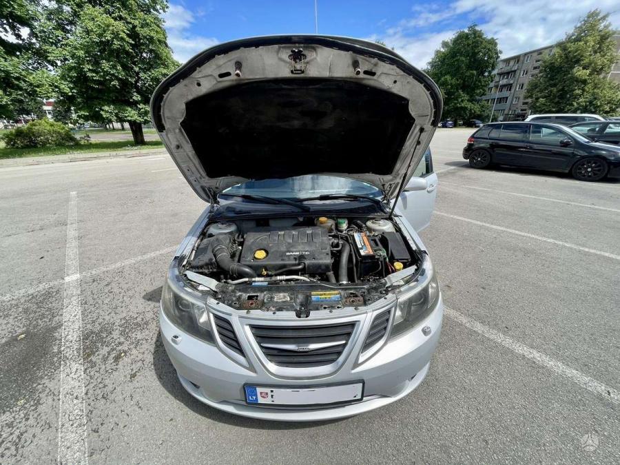 Grey Saab 9-3 2007 in Kaunas, with an engine capacity of 1.91 L and mileage of 300 thousand km for 520 €, photo 19 on AUTOMOTO.COM.LV
